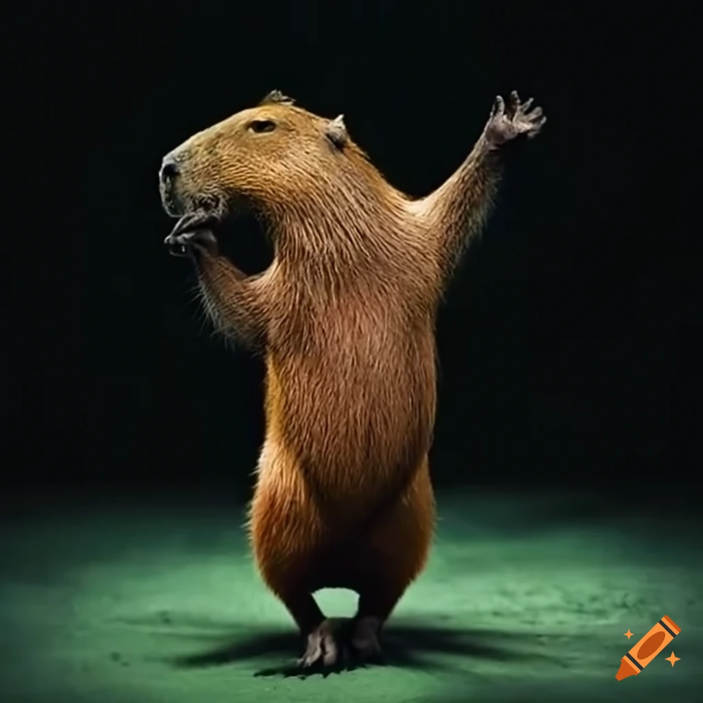 Capybara playing american football