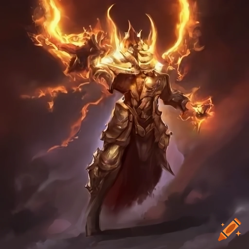 Armored sunlight elemental fantasy artwork