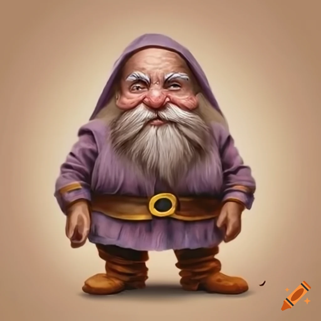 Create the photo of a funny, friendly dwarf on Craiyon