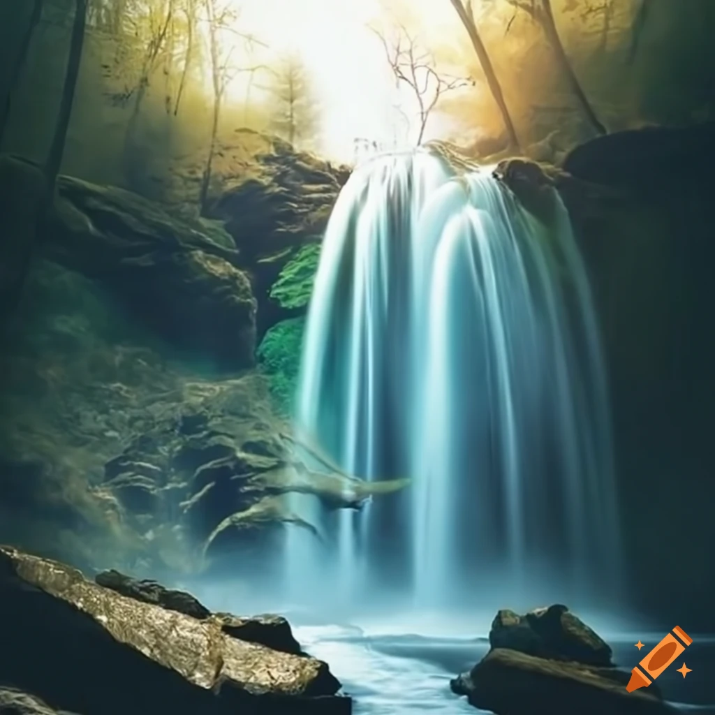 Waterfall on Craiyon