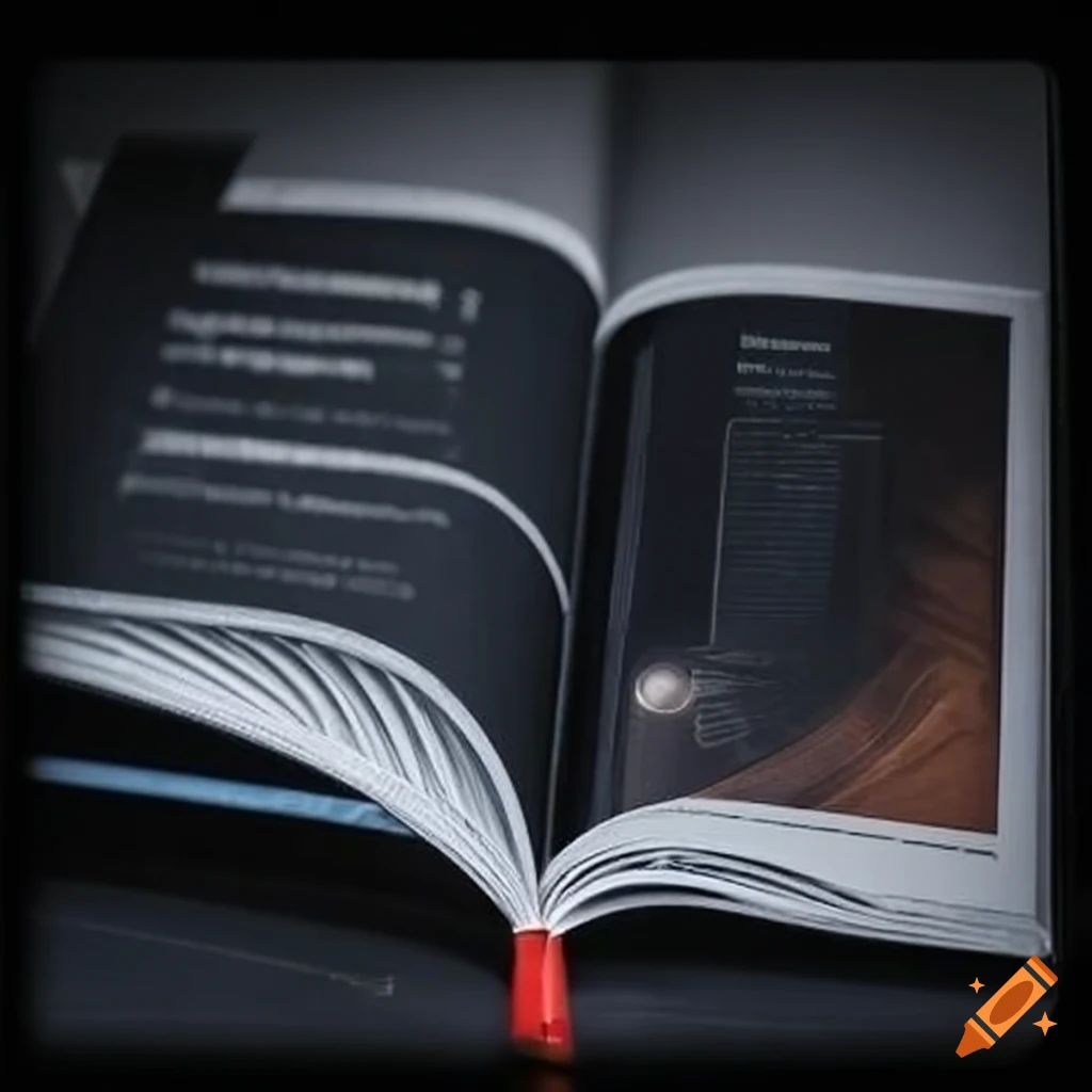 A digital book with screen pages on Craiyon