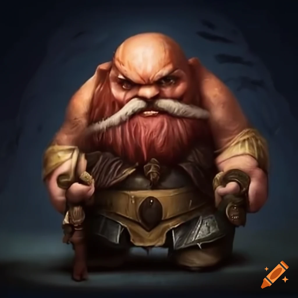 Create the photo of a dwarf on Craiyon