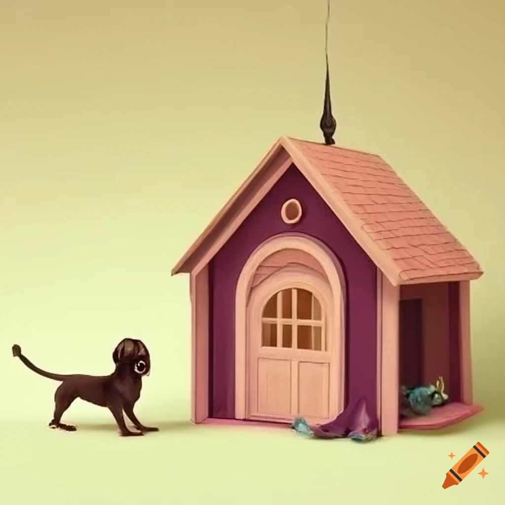 A whimsical dog house
