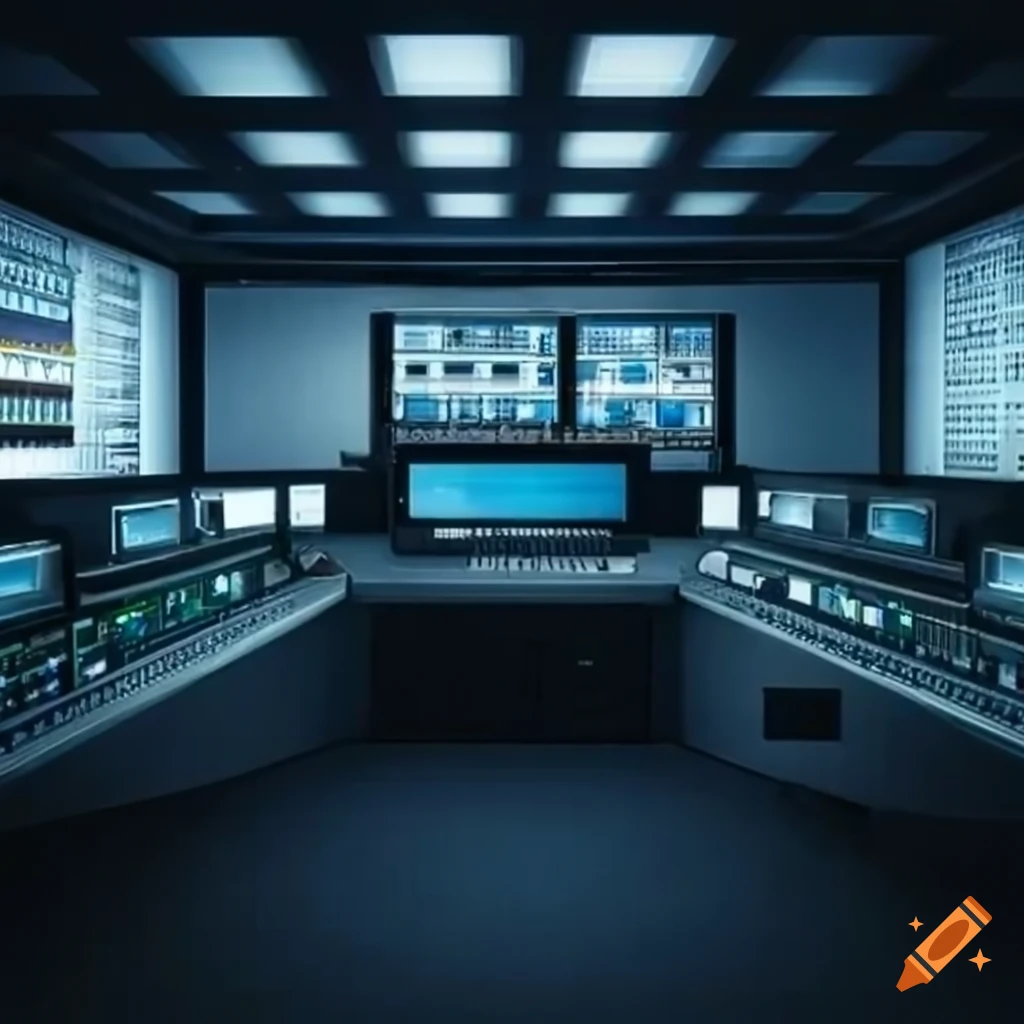 Modern industrial control room with a user-friendly hmi control system ...