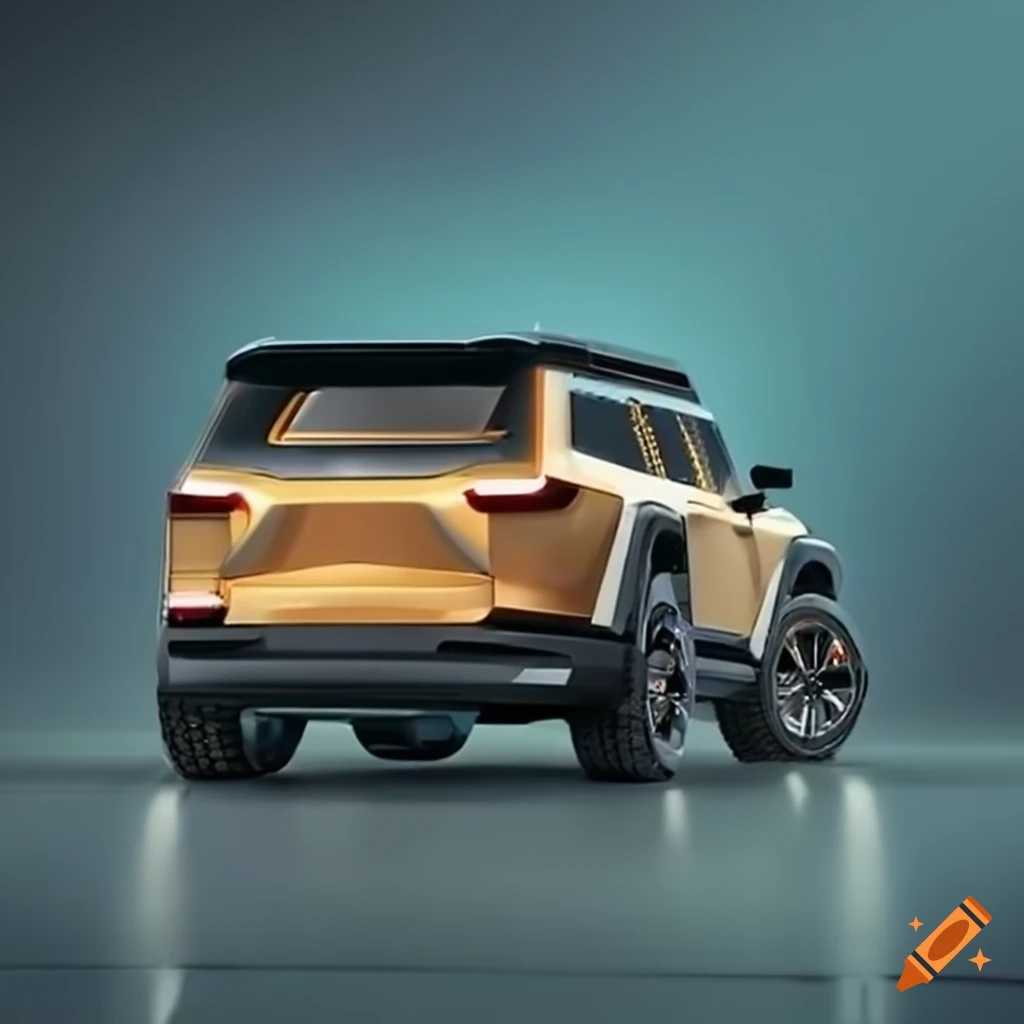 The 2027 Jeep Canis Major is a golden concept electric full-size luxury SUV inspired by the ...