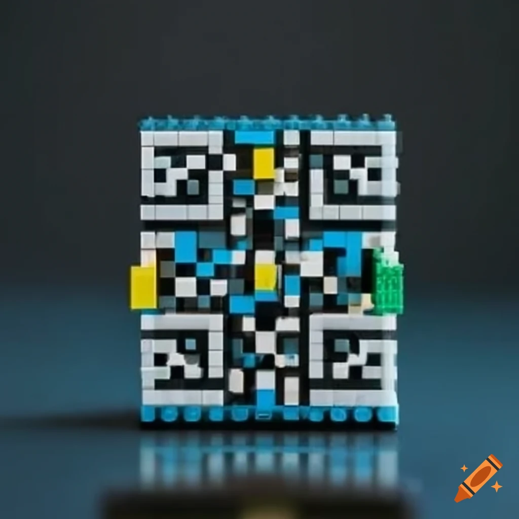 A qr code made from legos on Craiyon