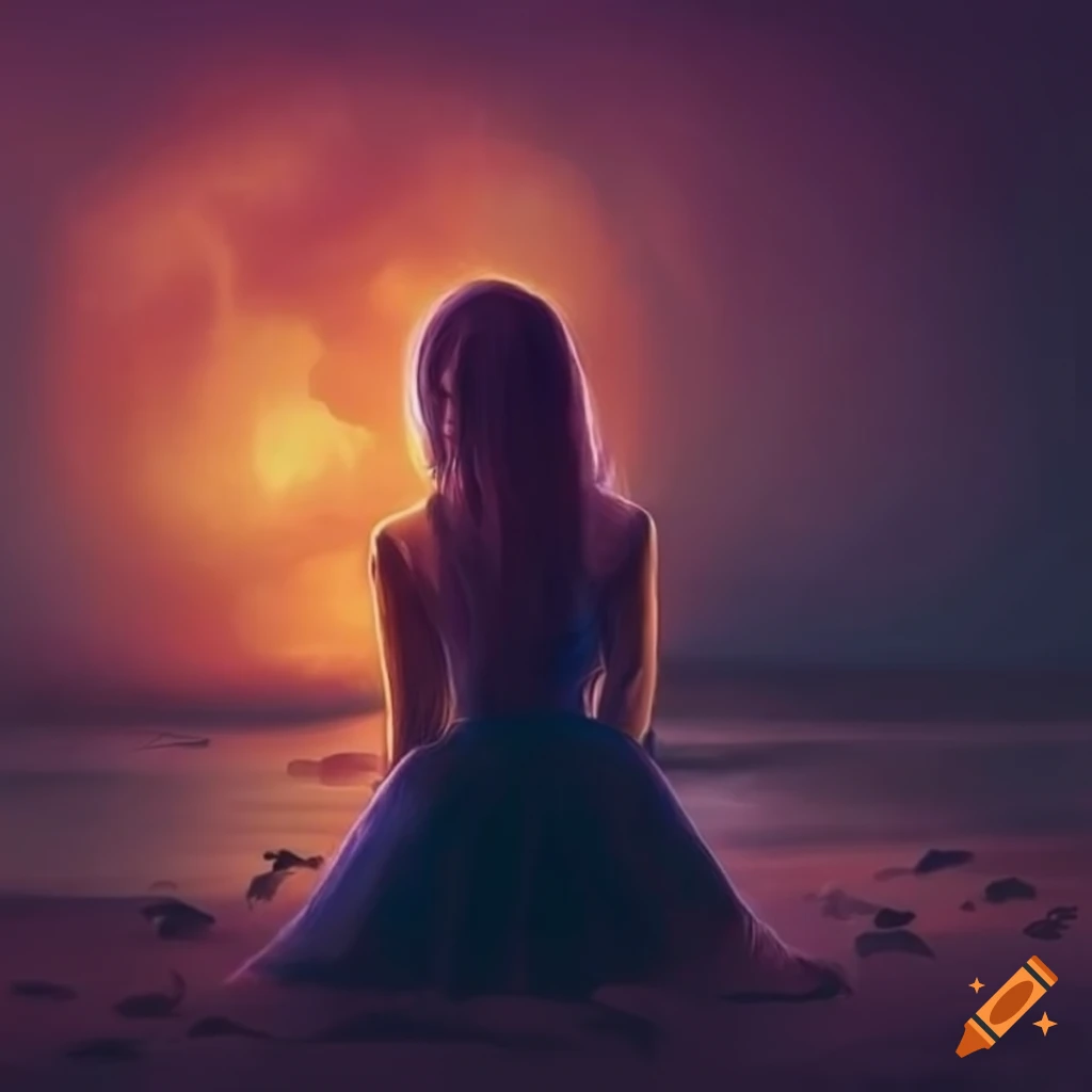 Alone girl on Craiyon