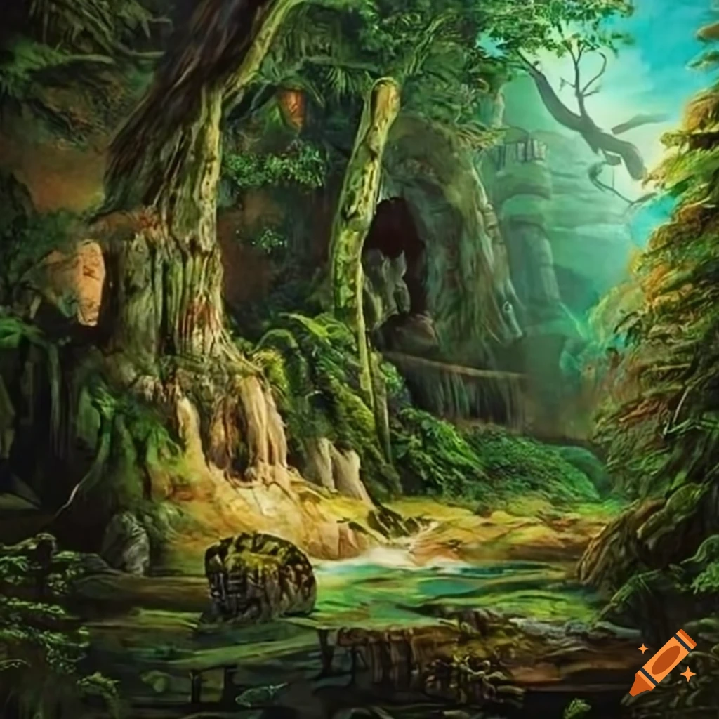 Jungle landscape panorama by mexican artist francisco eppens helguera ...