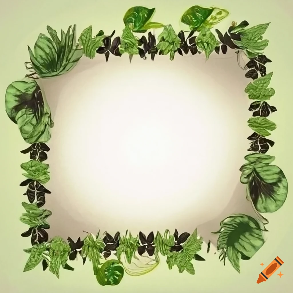 Plant themed frame for a certificate
