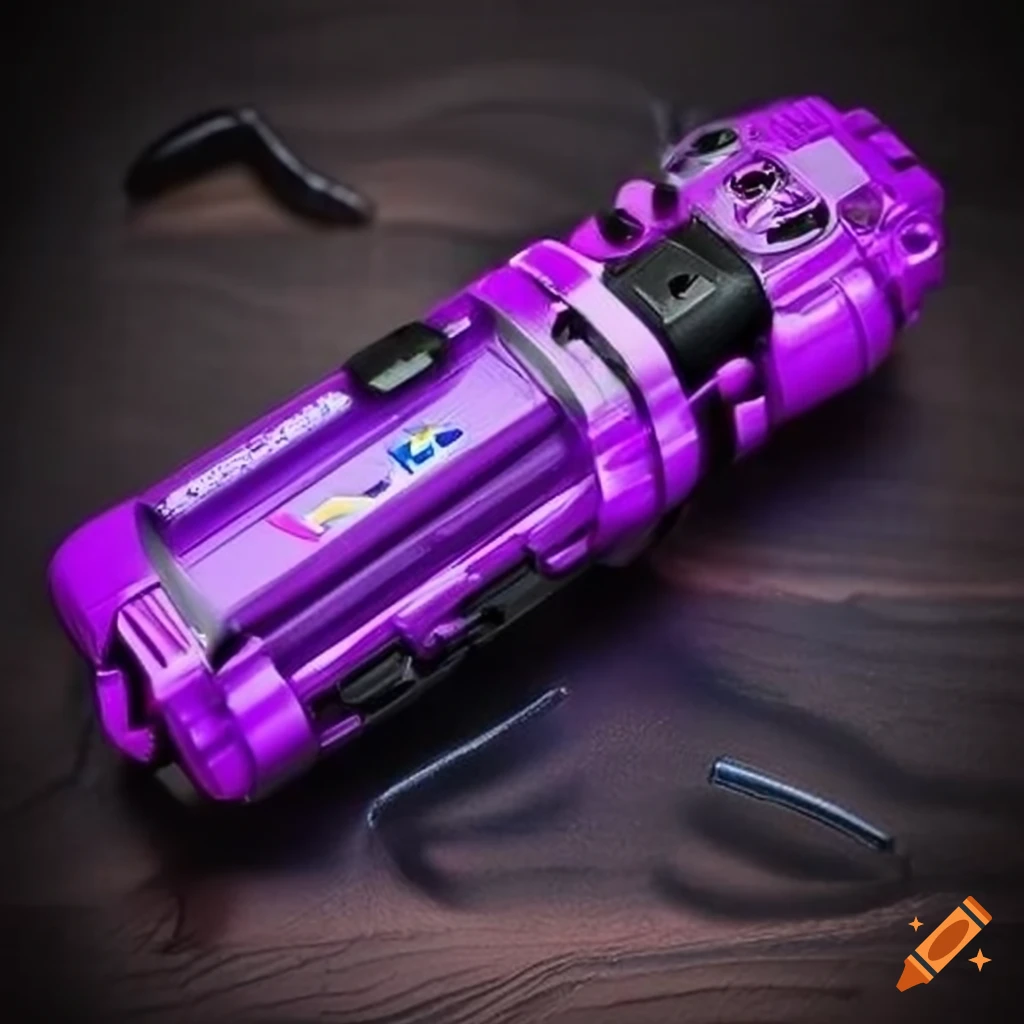 Black and purple jumping spider battery dx henshin device on Craiyon