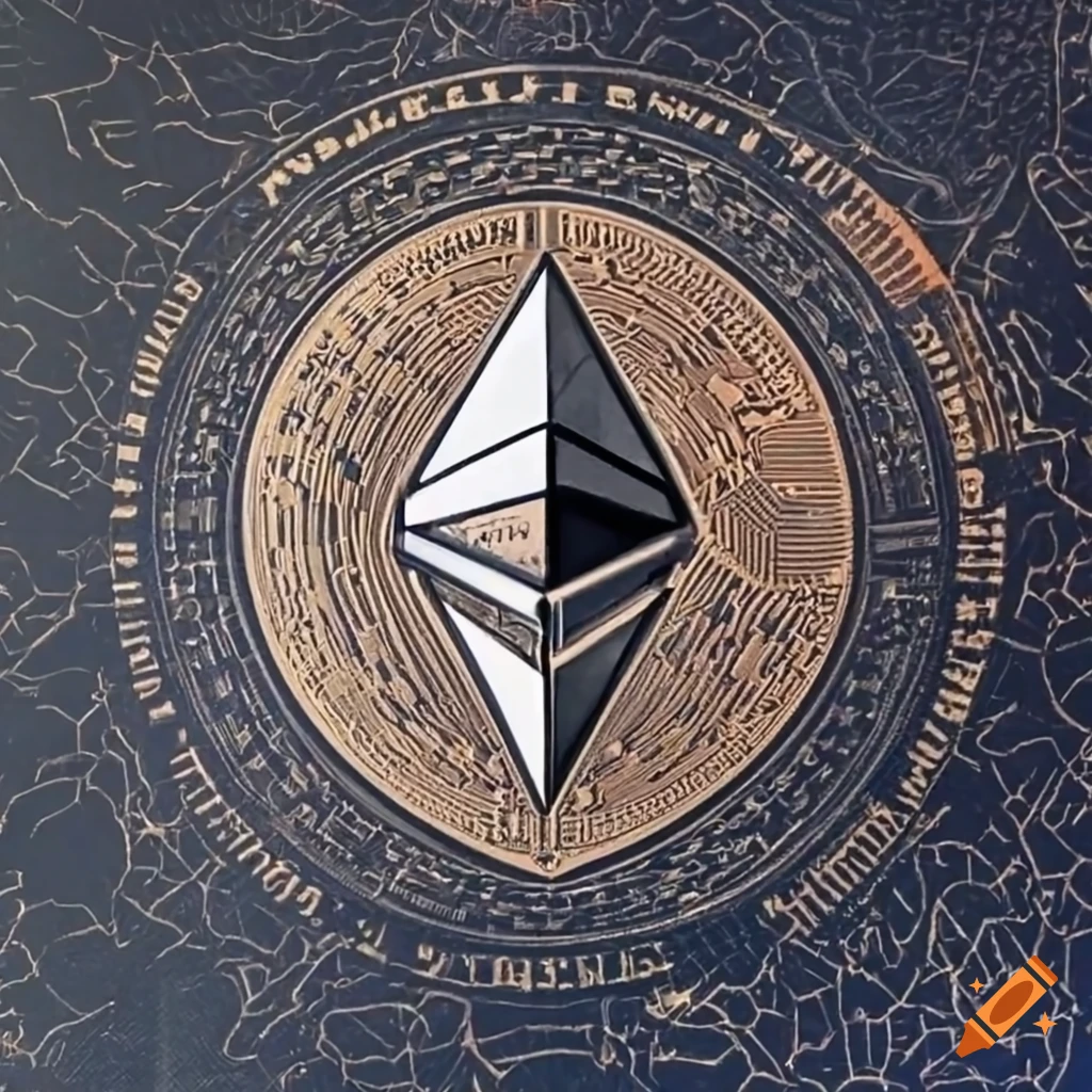 Ethereum engraving in the rock