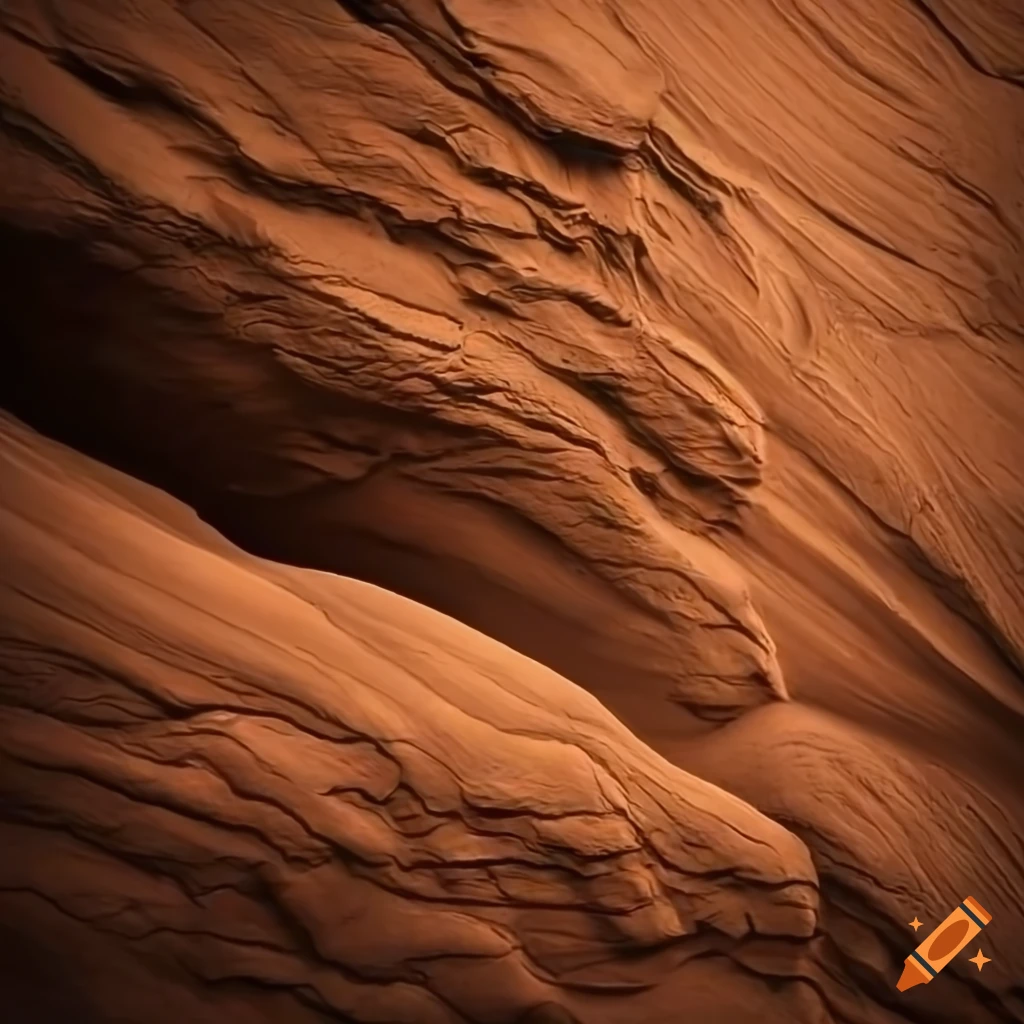 Texture of a rocky cliff in shades of tan