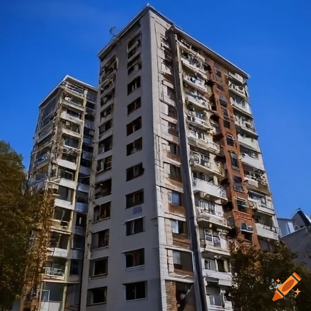 Residential blocks of flats on Craiyon