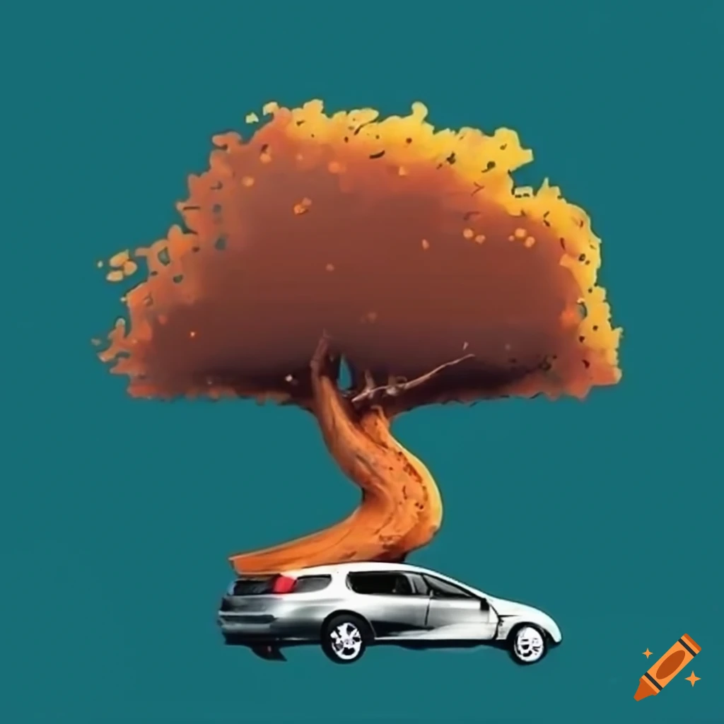 Tree on a car roof