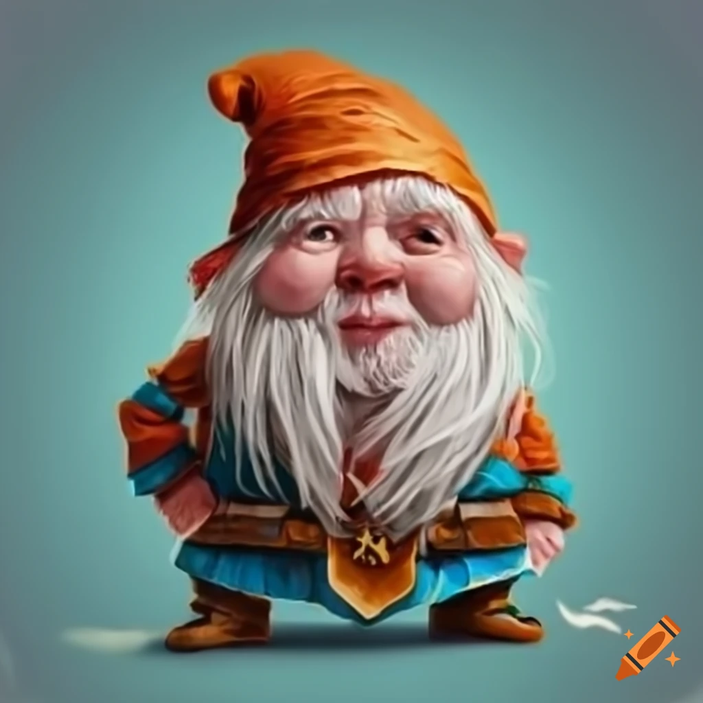 Create the photo of a funny, friendly dwarf on Craiyon