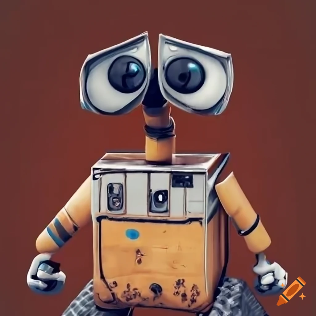 Wall•e with color hd8k on Craiyon