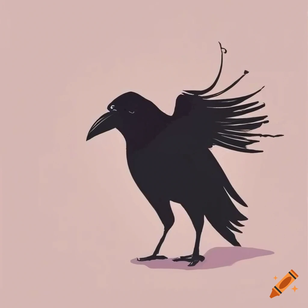 Simple Raven Drawing