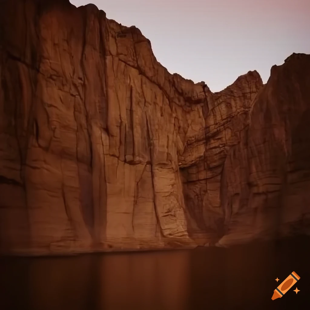 Texture of a rocky cliff in shades of tan