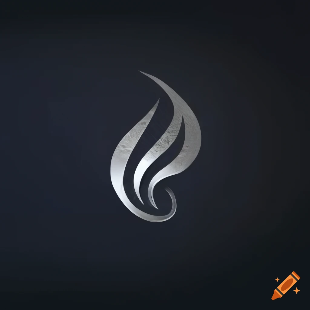 Silver "premium nature logo" , digital ai, #chromakey background