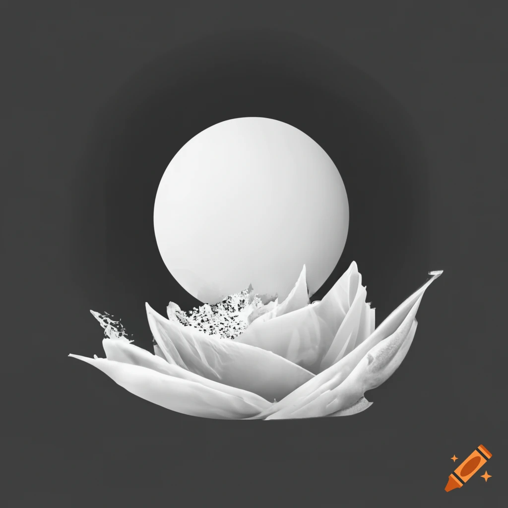 Graphic design logo saying "Zen Soul", black and white background ...