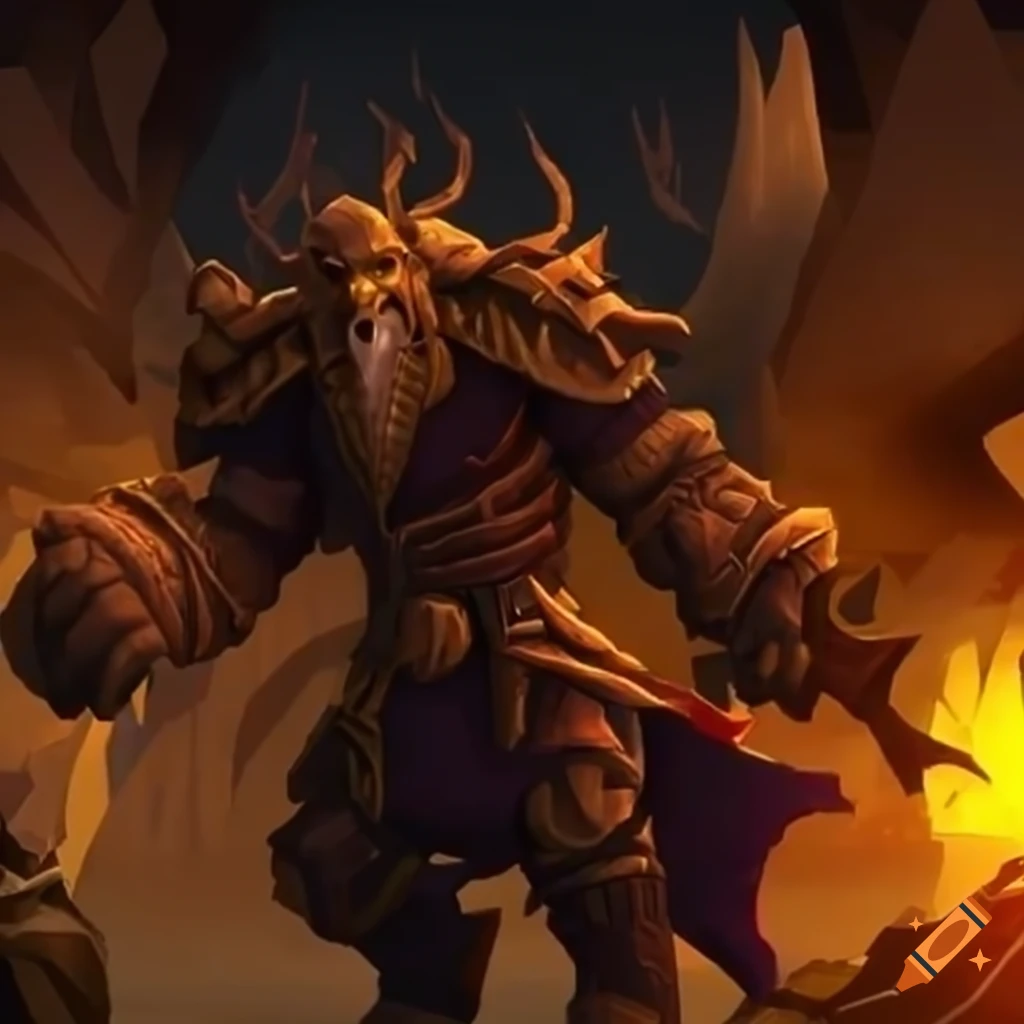 Mid poly dungeon adventure like warcraft on Craiyon