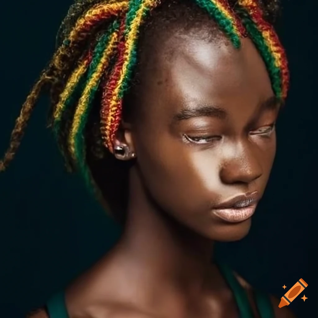 Dark skin youth with blonde rasta