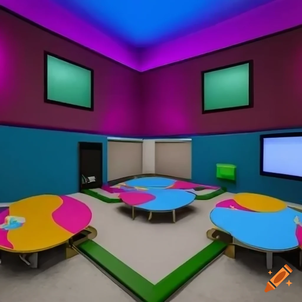 A fun Escape room with classroom objects and projections of tweets from Twitter, interactive ...