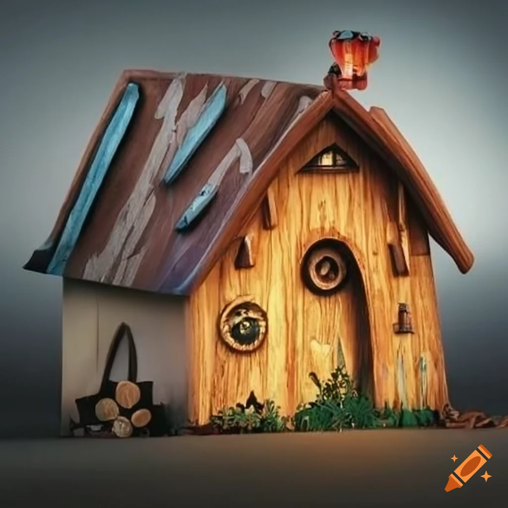 A whimsical dog house on Craiyon