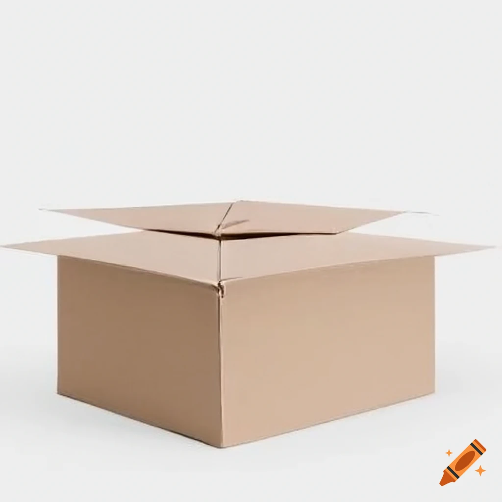 Single carton box in perspective