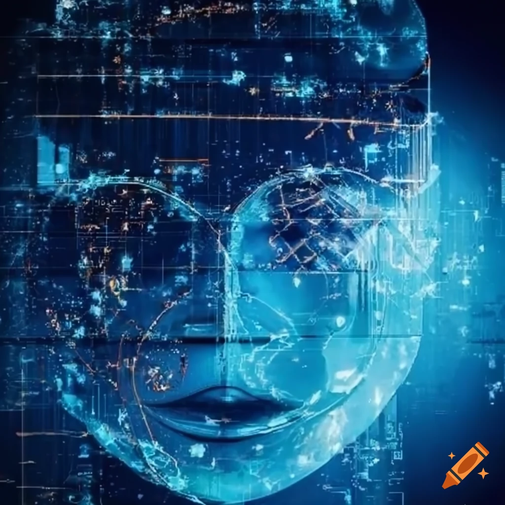 Illustration of a machine learning satellite data on Craiyon