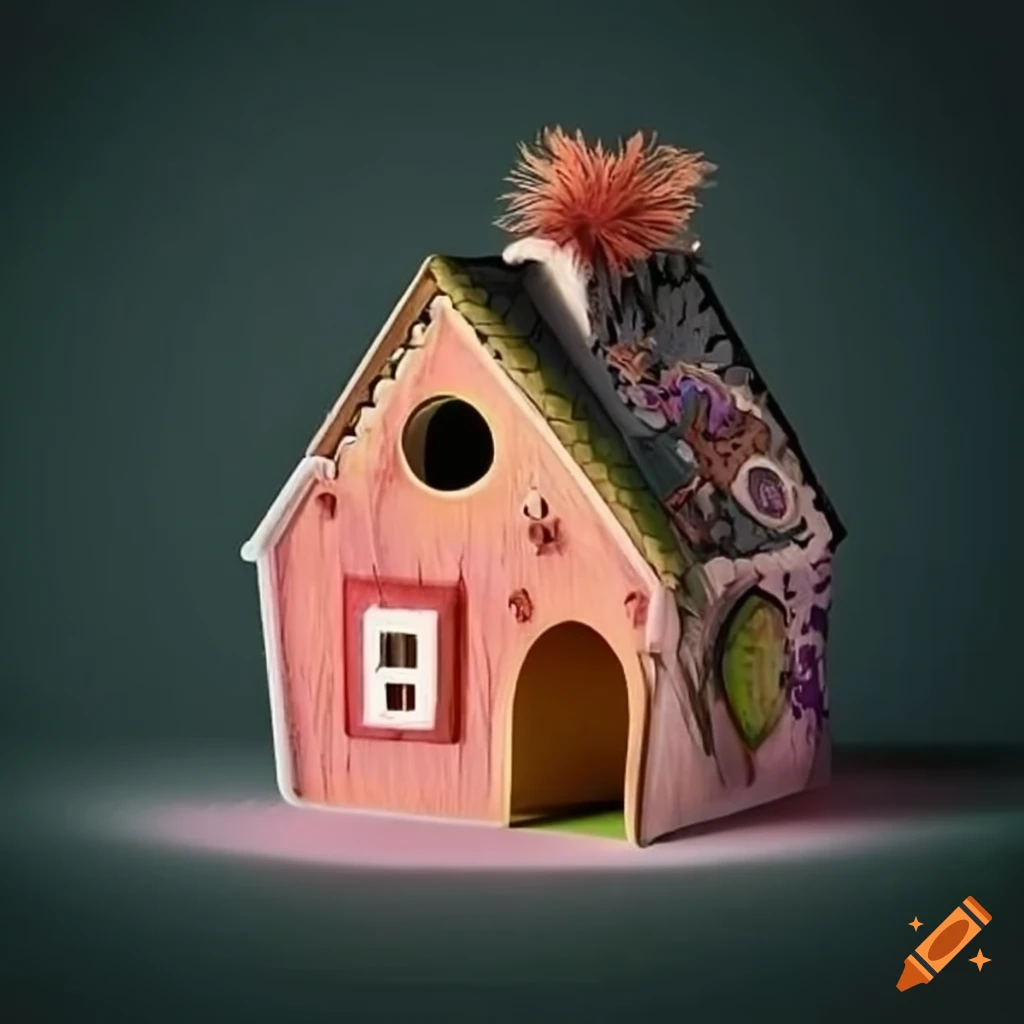 A whimsical dog house on Craiyon