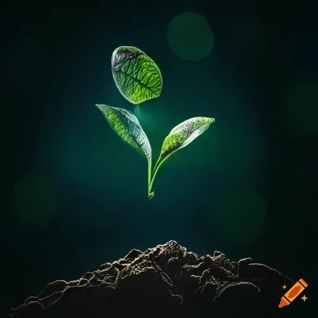 An illustration depicting the concept of phytomining, with plants ...