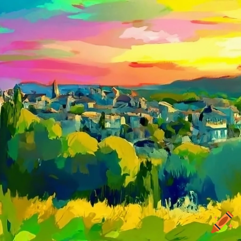 Landscape in provence on Craiyon
