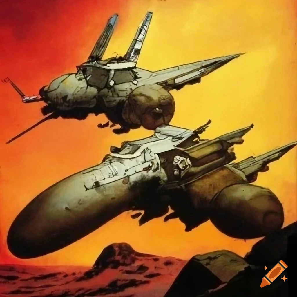 Space tug, chris foss, frazetta