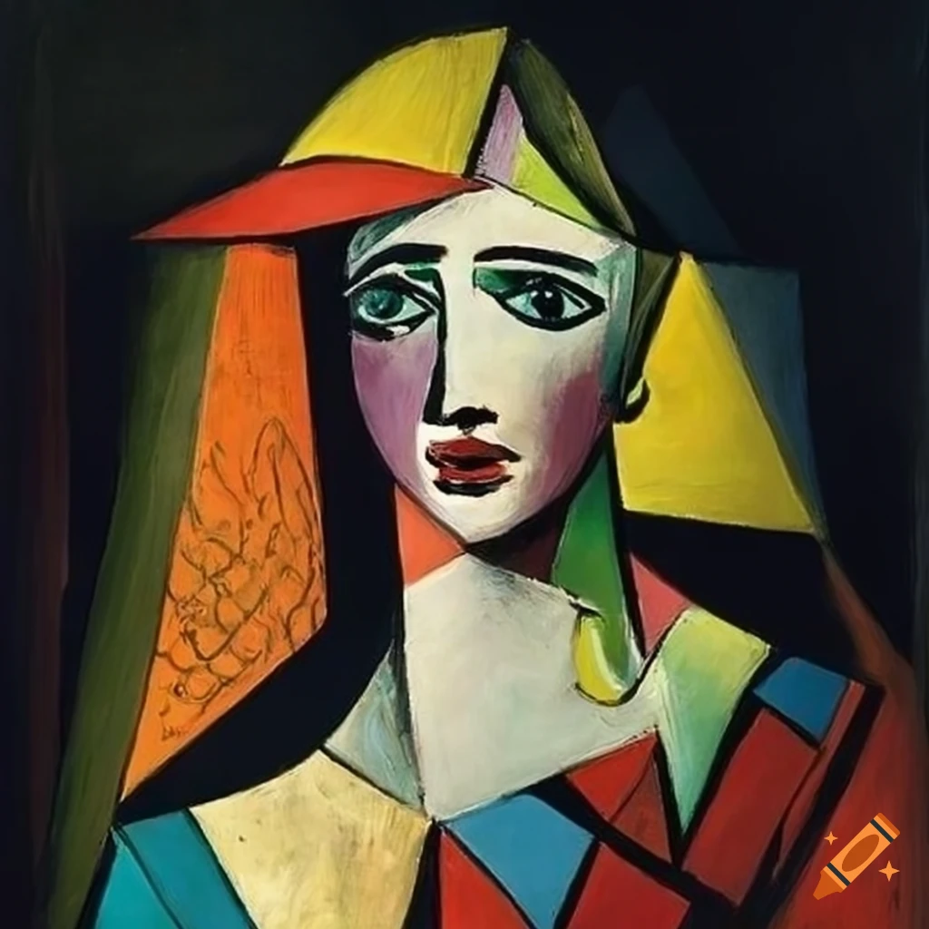 Pablo picasso's art style forming a women