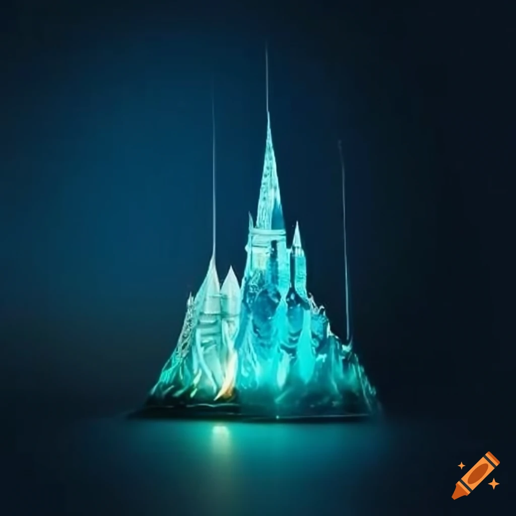 Castle made of glass on Craiyon