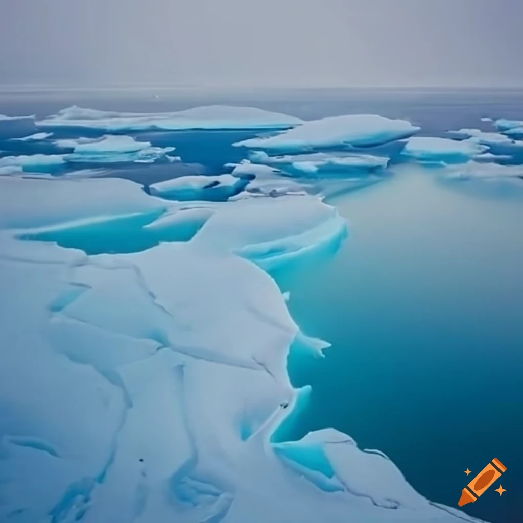 Arctic winter ice patterns from above
