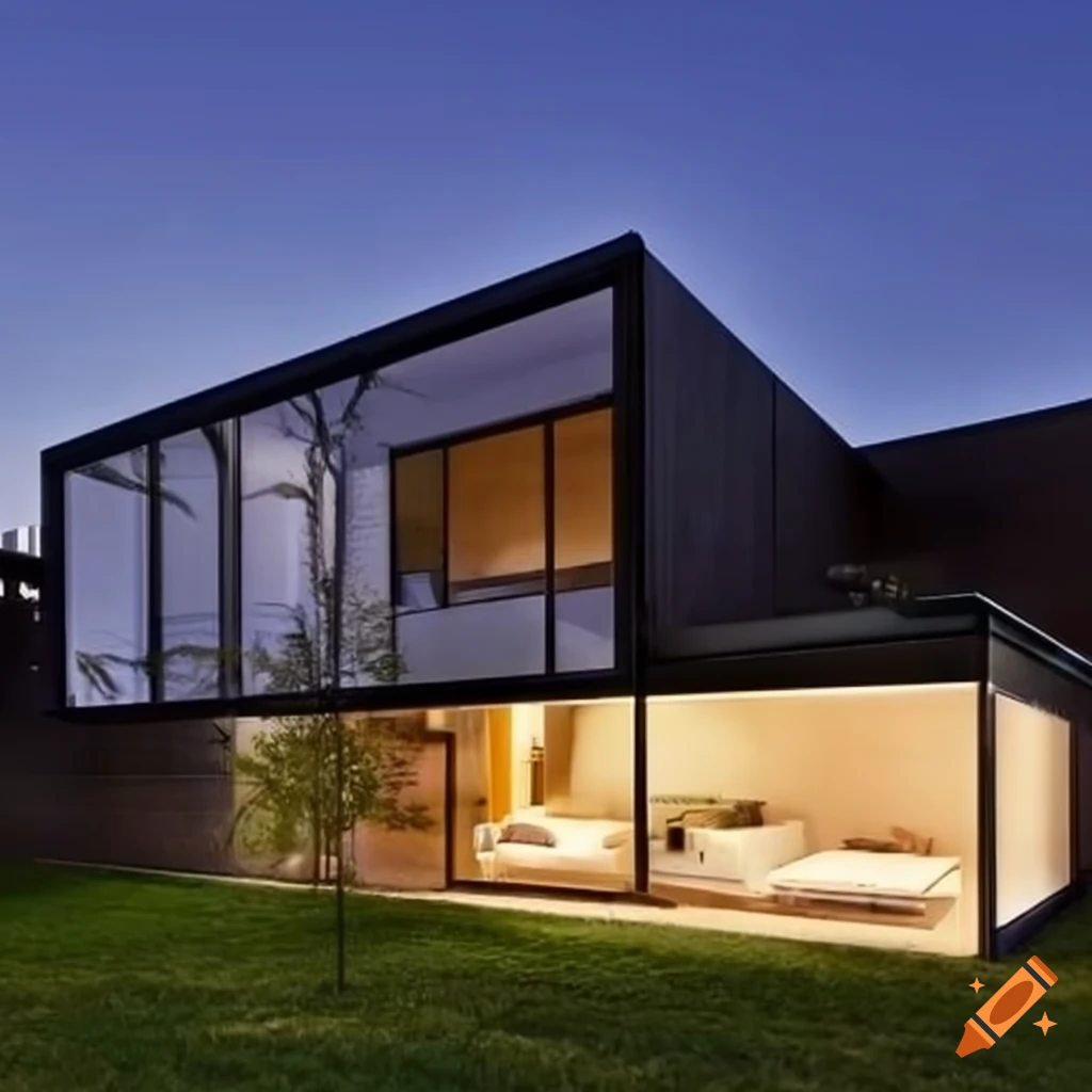 A sleek modern house designed with precision