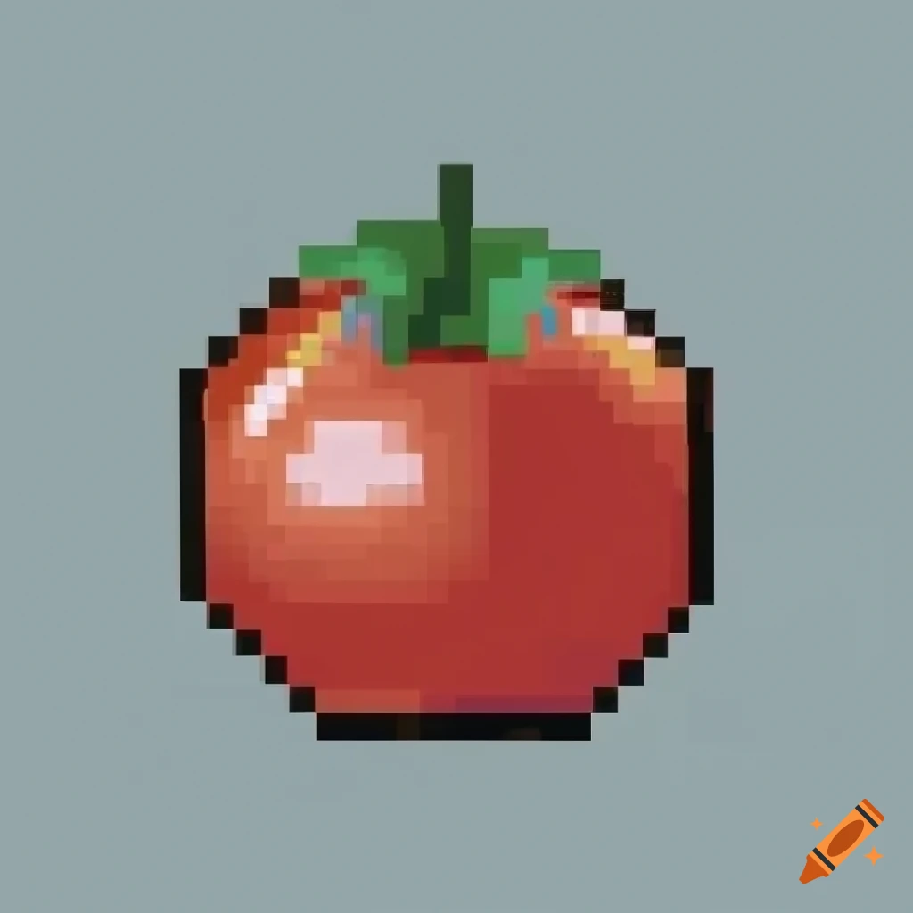 Pixel art, tomato, insanely detailed on Craiyon
