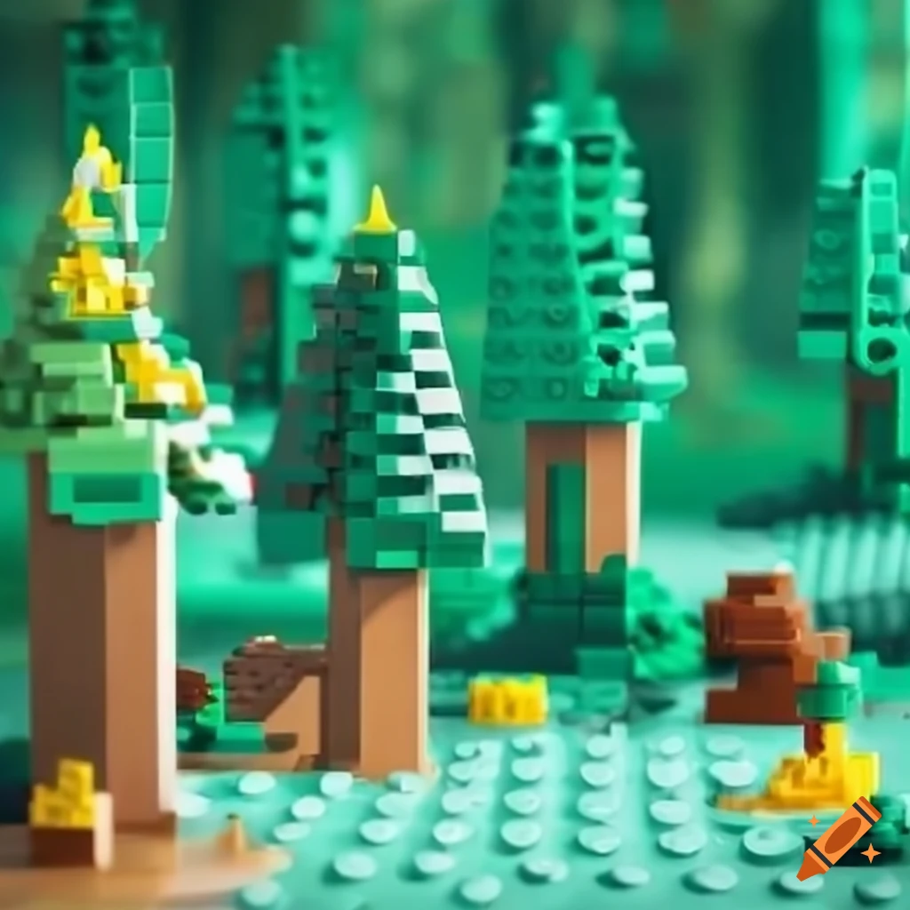 Lego forest on Craiyon