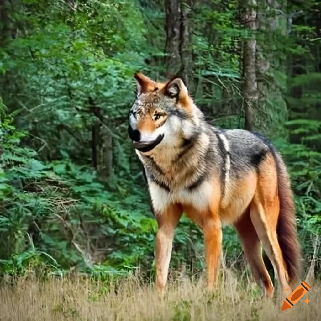 In the midst of a vibrant wilderness, a captivating image emerges—a ...