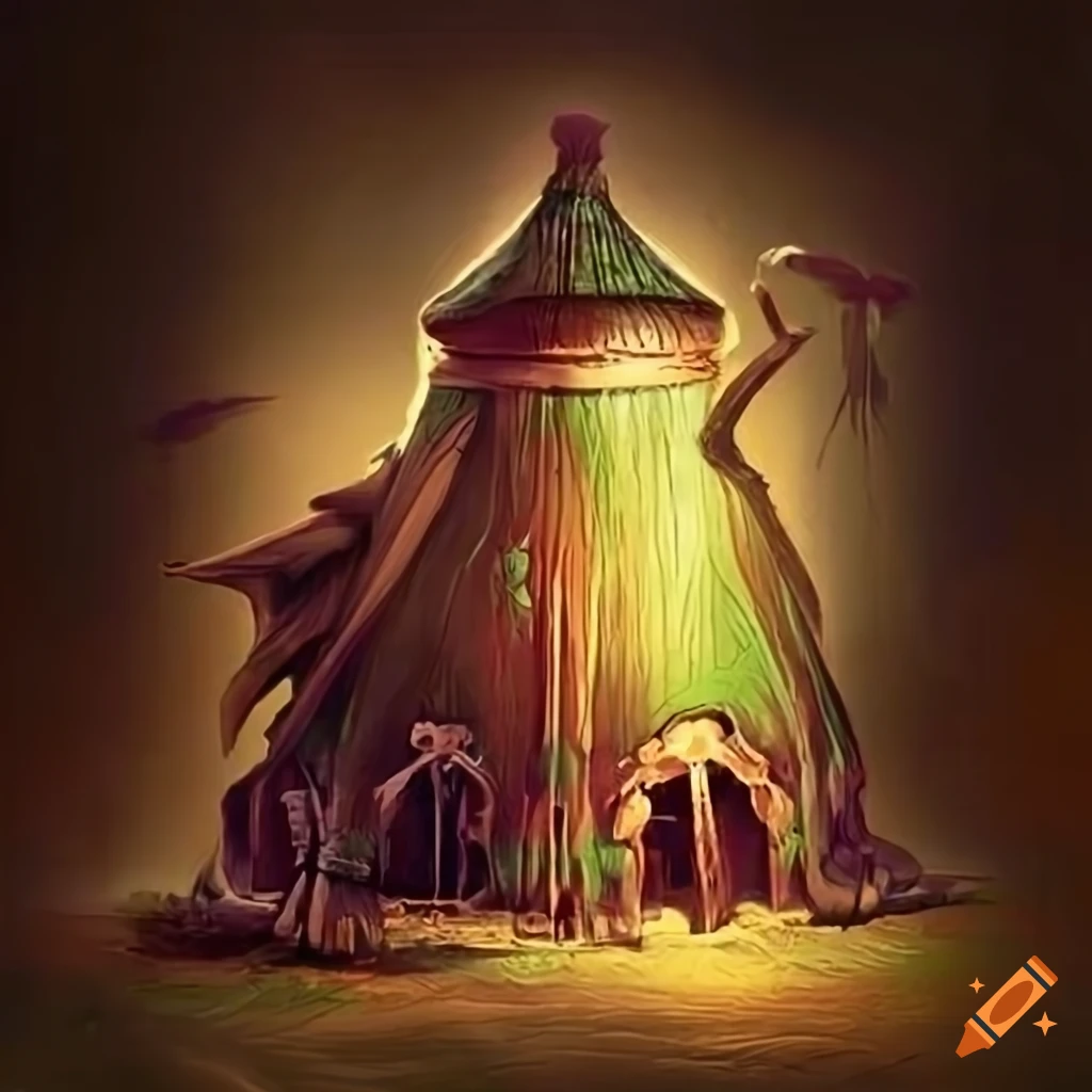 Wizards hut, art nouveau on Craiyon