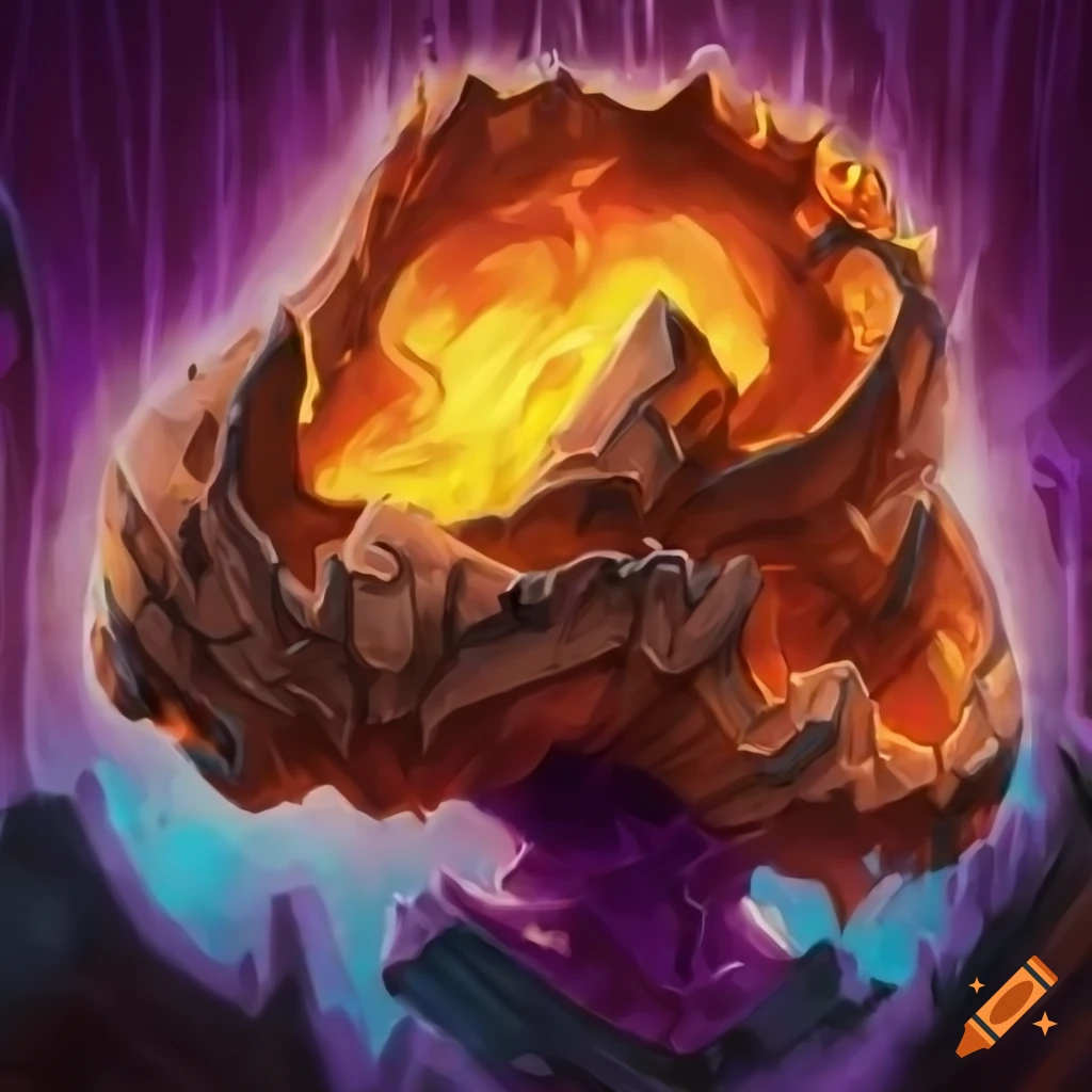 Amber arcane mineral (hearthstone token card art) on Craiyon