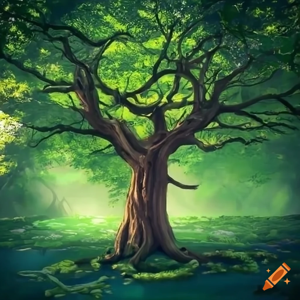 Tree spirit in a garden