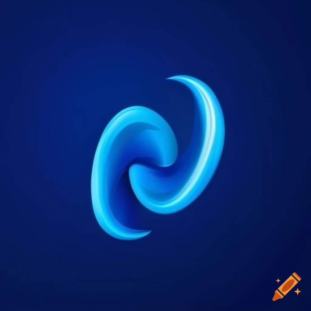 Abstract logo design for alp brand with blue