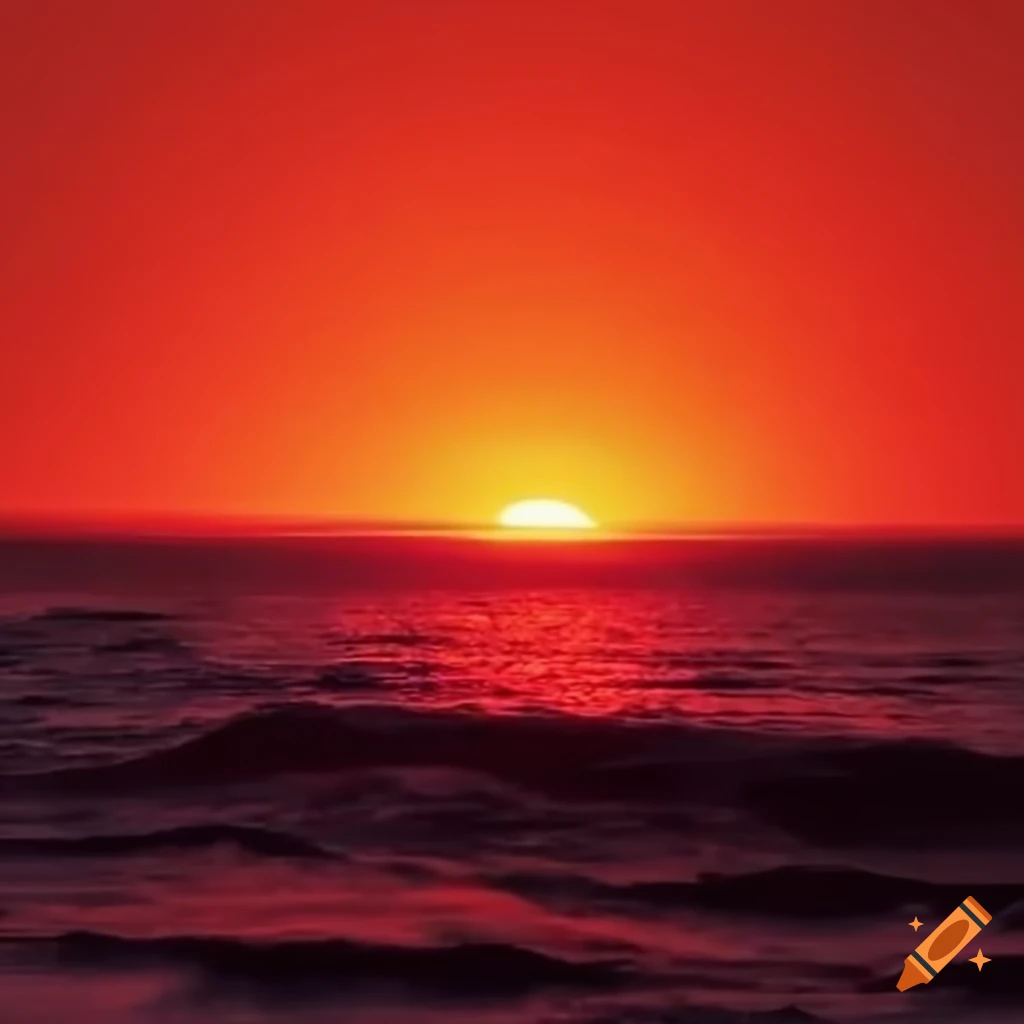 Atardecer naranja con rosa y un poco de rojo