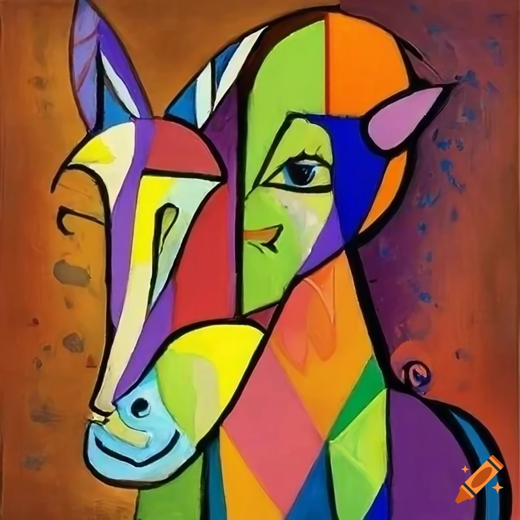 Cubismo Picasso animali on Craiyon