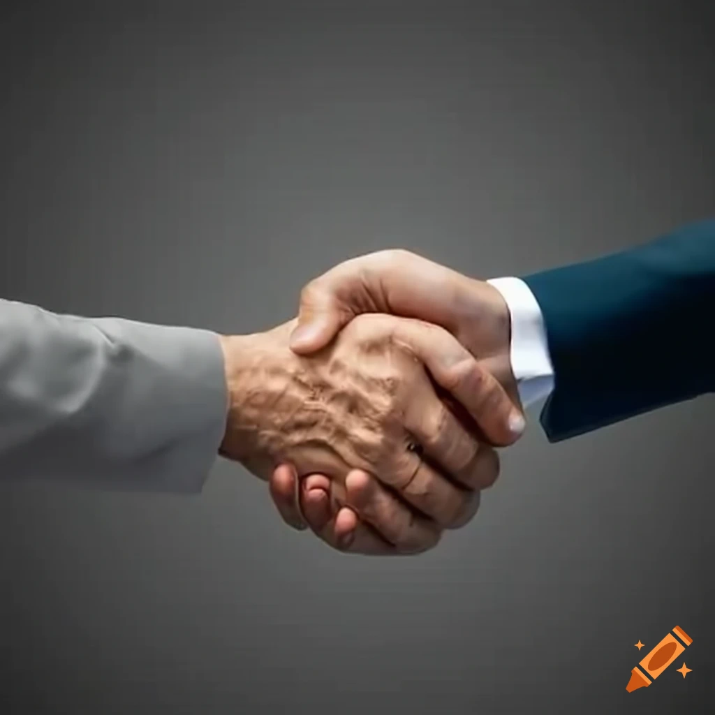 Two politicians shaking hands