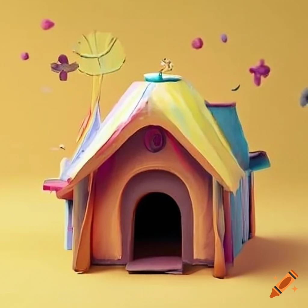 A whimsical dog house