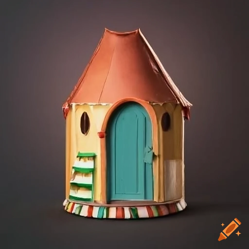 A whimsical dog house on Craiyon